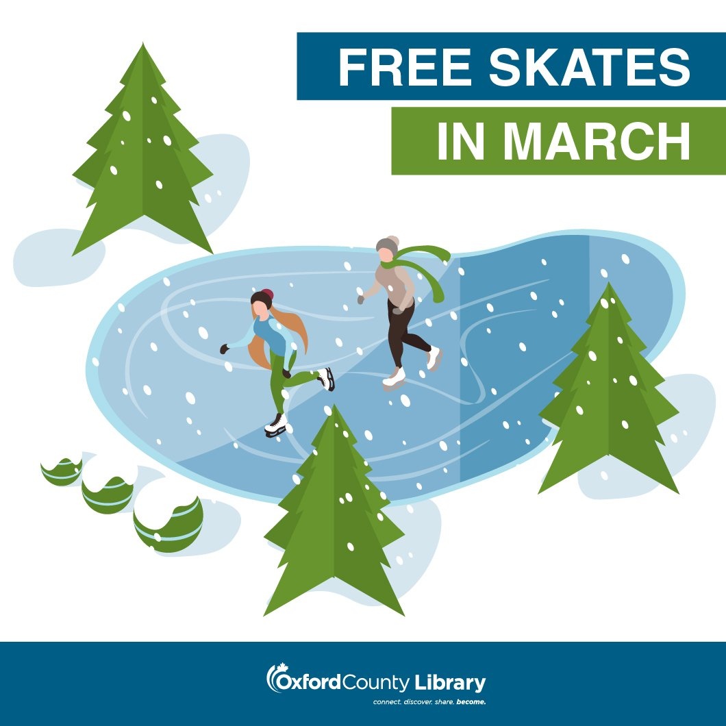 Oxford County Library sponsoring free skates in March - Oxford County